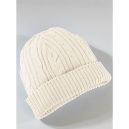 Strickm&uuml;tze Classic Basics, Damen, beige (ecru), Kunstfaser, M&uuml;tzen Strickm&uuml;tze
