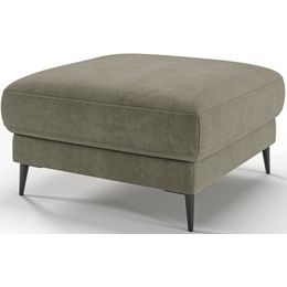 Polsterhocker Home Affaire "Downtown", gr&uuml;n (oliv), B:80cm H:44cm T:80cm, 100% Polyester, Hocker, Polsterhocker, passend zur Serie, auch in Cord