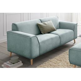 2,5-Sitzer Home Affaire "Janek Scandic Design, elegant und zeitlos", gr&uuml;n (mint), B:193cm H:81cm T:90cm, Struktur fein ( 100% Polyester);Struktur weich (92% Polyester, 8% Nylon);Struktur fein ( 100% Polyester), Sofas, mit Federkern und Keder in scandinavischem Design