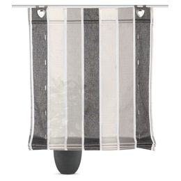 Raffrollo Home Wohnideen "LOSANA" Gr. 1, grau (anthrazit), B:45cm H:130cm, Obermaterial: 100% Polyester, Raffrollos
