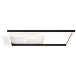 BRILLIANT LED Deckenleuchte "Iorgo", schwarz (schwarz, weiß), H: 5,4cm, Leuchten, 43 x 43 cm, 4300 lm, Metall/Kunststoff, schwarz/weiß, LED Deckenleuchte
