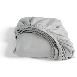 Spannbettlaken Cinderella "Jersey", beige (heller sand), B:80cm L:200cm, Jersey, Obermaterial: 100% Baumwolle, Bettlaken, Spannbettlaken, b&uuml;gel- und kn&ouml;tchenfrei, bis 25 cm H&ouml;he