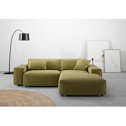Ecksofa Home Affaire "Glimminge L-Form auch in Breitcord, Feincord + Easy care-Bezug", gr&uuml;n (pistazie), B:234cm H:71cm T:191cm, 100% Polyester, Sofas, Ecksofa, Breite 234, Zierkissen