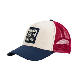 Trucker Cap Mustang, Herren, blau (navy, wei&szlig;), Materialmix, mehrfarbig, Caps, Netzeinsatz, Gr&ouml;&szlig;e individuell verstellbar