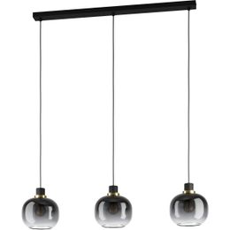 EGLO Hängeleuchte "OILELLA Pendellampe - Stahl - E27 - 3X40W - IP20", schwarz, messing, 3, H: 110cm, 1 Stk., Leuchten, Hängeleuchte