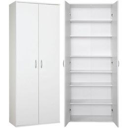 Mehrzweckschrank Procontour "Schrank Clara TOPSELLER", weiß, B:64cm H:167cm T:33,7cm, Kunststoff, Spanplatte, Schränke, Mehrzweckschrank, Höhe 167cm mit variabel verstellbaren Einlegeböden