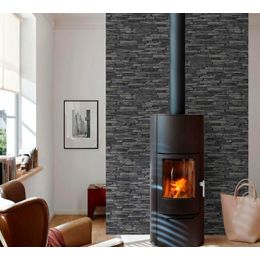 Livingwalls Vliestapete LIVING WALLS "Best of Wood`n Stone 2nd Edition", grau (grau anthrazit schwarz), B:0,53m L:10,05m, Vinyl, Vlies, Tapeten, Modern Tapete Stein Tapeten Wohnzimmer Schlafzimmer Flur Design Optik