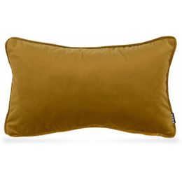 HOCK Dekokissen H.O.C.K. "Nobile Samt", gelb (gelb, unifarben), B:50cm L:30cm, Polyester, Dekokissen_Sitzkissen_Kissenh&uuml;llen, Kissenh&uuml;lle mit F&uuml;llung, 1 St&uuml;ck