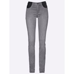 Bequeme Jeans Inspirationen, Damen, Gr. 24, Kurzgr&ouml;&szlig;en, grau (grau, denim), 56% Baumwolle, 19% Polyester, 14% Lyocell, 10% Viskose, 1% Elasthan, unifarben, lang, Jeans
