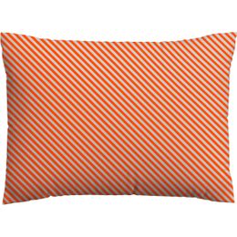 Kissenbezug Schlafgut "Woven Satin Fade", rot (grau light, rot mid), B:60cm L:80cm, Mako-Satin, Obermaterial: 100% Baumwolle, Kissenbez&uuml;ge, Kissenbezug, mit Farbverlauf