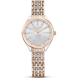 Quarzuhr Swarovski "ATTRACT PAVÈ", rosa (roségoldfarben, silberfarben), Armbanduhren, Damen, Quarzuhr, Armbanduhr, Damenuhr, Swarovski-Kristalle, Swiss Made