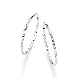 Paar Creolen Lady, silber (silber 925), Ohrringe, Damen
