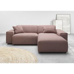 Ecksofa Home Affaire "Glimminge L-Form auch in Breitcord, Feincord + Easy care-Bezug", rosa (ros&eacute;), B:234cm H:71cm T:191cm, 95% Polyester, 5% Nylon, Sofas, Ecksofa, Breite 234, Zierkissen
