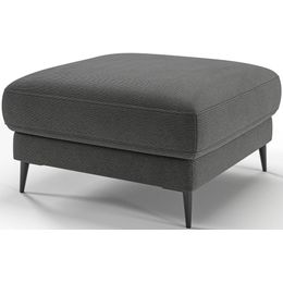 Polsterhocker Home Affaire "Downtown", grau (anthrazit), B:80cm H:44cm T:80cm, 95% Polyester, 5% Nylon, Hocker, Polsterhocker, passend zur Serie, auch in Cord