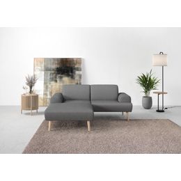 Ecksofa Home Affaire "Swift Scandic Design, komfortabler Federkern, Breite 192cm, L-Form", grau, B:192cm H:83cm T:176cm, 100% Polyester, Sofas, Ecksofa, Federkern-Polsterung, B/T/H: 192/83/176 cm