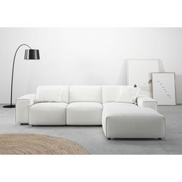 Ecksofa Home Affaire "Glimminge L-Form auch in Breitcord, Feincord + Easy care-Bezug", wei&szlig;, B:264cm H:71cm T:191cm, 100% Polyester, Sofas, Ecksofa, Breite 264, Zierkissen