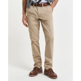Chinohose Gant "SLIM TWILL CHINOS", Herren, Gr. 30, L&auml;nge 34, gr&uuml;n (schwarz khaki), Twill, Obermaterial: 98% Baumwolle, 2% Elasthan, unifarben, slim fit kn&ouml;chellang, Hosen Chinohose, mit gef&uuml;tterten Seitentaschen