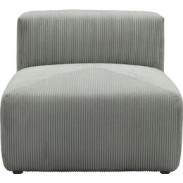 Sofaelement Home Affaire "Gerrid", grau (hellgrau), B:85cm H:69cm T:108cm, 100% Polyester, Polsterelemente, Cord-Bezug, Mittelelement, auch einzeln stellbar