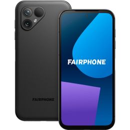FAIRPHONE Smartphone "Das FAIRPHONE ( Gen. 5 )", Energieeffizienz: B (A-G), schwarz (mattschwarz), 128 GB, Mobiltelefone