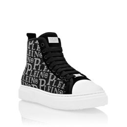 Sneaker Philipp Plein "Verziert", Damen, Gr. 38, Normalschaft, 0201, schwarz, wei&szlig;, Schuhe Sneaker