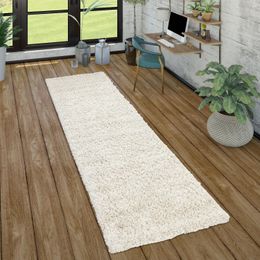 Hochflor-Teppich Paco Home "Sky 250" Gr. 11, beige (creme), B:70cm H:34mm L:250cm, Polypropylen (PP), Teppiche, gewebt, Uni-Farben, intensive Farbbrillanz, auch als L&auml;ufer erh&auml;ltlich
