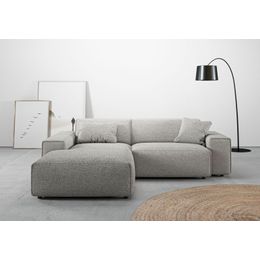 Ecksofa Home Affaire "Glimminge L-Form auch in Breitcord, Feincord + Easy care-Bezug", silber, B:234cm H:71cm T:191cm, 96% Polyester, 4% Polyacryl, Sofas, Ecksofa, Breite 234, Zierkissen