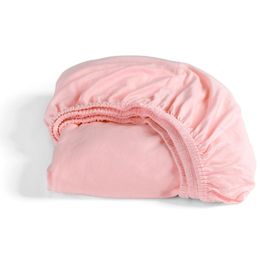 Spannbettlaken Cinderella "Jersey", rosa, B:70cm L:200cm, Jersey, Obermaterial: 100% Baumwolle, Bettlaken, Spannbettlaken, b&uuml;gel- und kn&ouml;tchenfrei, bis 25 cm H&ouml;he