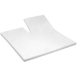 Spannbettlaken Cinderella "Doppeljersey", wei&szlig;, B:160cm, Double-Jersey, Obermaterial: 100% Baumwolle, Bettlaken, Spannbettlaken, B&uuml;gel- und kn&ouml;tchenfrei, bis 15cm H&ouml;he