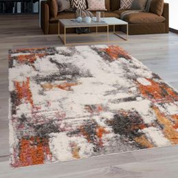 Hochflor-Teppich Paco Home "Vincenza 282", bunt (mehrfarbig), B:120cm H:34mm L:160cm, Polyester, Teppiche, samtweich und kuschelig, modernes Design, Used Look