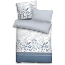 Wendebettw&auml;sche Biberna "Azra", blau (ciel), B/L: 155cm x 220cm, 1 Stk., 1 Stk., Satin, B/L:, 3 Stk., Satin, Obermaterial: 100% Baumwolle, Bettw&auml;sche, Wendebettw&auml;sche, feiner Glanz + weicher Griff, pflegeleicht, als 3er- oder 6er-Set