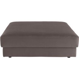 Sofa-Mittelelement Home Affaire "Bloomfield Mega Hocker in 2 Gr&ouml;&szlig;en", grau (taupe), B:128cm H:43cm T:133cm, 100% Polyester, Polsterelemente, Sofa-Element, passende Erweiterung zur Serie "Bloomfield", als Mittelelement passend