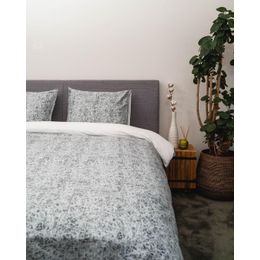 Bettw&auml;sche Kayori "Shima", grau, B/L: 155cm x 220cm, 1 Stk., 1 Stk., Mako-Satin, B/L: 80cm x 80cm, 2 Stk., Mako-Satin, Obermaterial: 100% Baumwolle, Bettw&auml;sche, Bettw&auml;sche, Hergestellt aus GOTS-zertifizierter Bio-Baumwolle