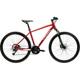 Crossrad KROSS "Evado 4.0" Gr. 53, rot (rot, schwarz), Fahrr&auml;der, 53cm, 28 Zoll (71,12cm) hinten: 28 Zoll (71,12cm)