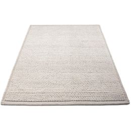 Wollteppich OTTO HOME "Seebu Loop", wei&szlig;, B:80cm H:10mm L:150cm, Schurwolle, Teppiche, reine Schurwolle, Kurzflor, grobe Struktur
