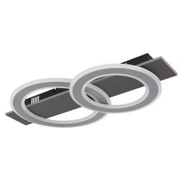 Globo LIGHTING Deckenleuchte "JAYDEN", grau (anthrazit, grau), 1 Stk., Leuchten, Deckenlampe, Wohnzimmer, Schlafzimmer, 3000 Kelvin, Deckenleuchte