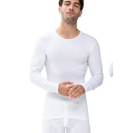 Langarmshirt Mey "Casual Cotton (K)", Herren, Gr. L, wei&szlig;, Feinripp, Obermaterial: 100% Baumwolle, k&ouml;rpernah h&uuml;ftlang, Rundhals, Shirts Langarmshirt, Elastischer Halsabschluss