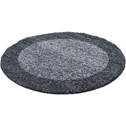 Hochflor-Teppich Ayyildiz Teppiche "Life Shaggy 1503", grau, H:30mm &Oslash;:160cm, Kunstfaser, Teppiche, rechteckig, auch als L&auml;ufer erh&auml;ltlich, Shaggy, Langflor, Wohnzimmer