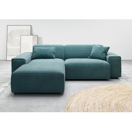 Ecksofa Home Affaire "Glimminge L-Form auch in Breitcord, Feincord + Easy care-Bezug", blau (petrol), B:234cm H:71cm T:191cm, 12% Polyacryl, 88% Polyester, Sofas, Ecksofa, Breite 234, Zierkissen