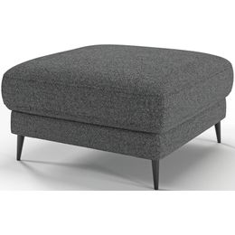 Polsterhocker Home Affaire "Downtown", grau (stone), B:80cm H:44cm T:80cm, 96% Polyester, 4% Polyacryl, Hocker, Polsterhocker, passend zur Serie, auch in Cord