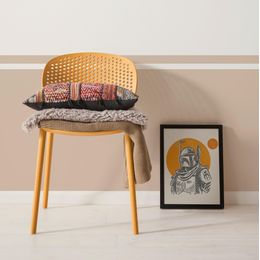 Wandbild Komar "Star Wars Boba Fett Illustration Iconic", beige (farbe bild(er): beige,gelb), Disney, 1 Stk., Vlies, Bilder, 50 x 70 cm (Breite x H&ouml;he) - Kinderzimmer, Dekoration