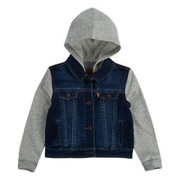 Jeansjacke LEVI'S KIDS "INDIGO JACKET", Mädchen, Gr. 12M (80), blau (indigo dusk), Denim/Jeans, Obermaterial: 81% Baumwolle, 18% Polyester, 1% Elasthan, Jacken Jeansjacke, for Baby BOYS