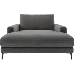 Chaiselongue Home Affaire "Downtown Loungem&ouml;bel zum Relaxen, B/T/H: 132/170/84 cm", grau (dunkelgrau), B:132cm H:84cm T:170cm, 88% Polyester, 12% Polyacryl, Sofas, Chaiselongue, auch in Boucl&eacute;, Cord und Easy care - leicht mir Wasser zu reinigen
