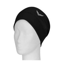 Strickm&uuml;tze TRIGEMA "TRIGEMA M&uuml;tze mit reflektierendem Logo", Damen, schwarz, 92% Polyester, 8% Elasthan, Basic, M&uuml;tzen Strickm&uuml;tze
