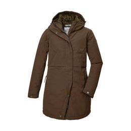 G.I.G.A. by Killtec Parka "GW 41 WMN PRK", Damen, Gr. 48, braun, Oberstoff: 88% Polyester, 12% Baumwolle, Futter: 100% Polyester, Wattierung: 100% Polyester, G.I.G.A. DX BY KILLTEC, Jacken Parka, Trendiger Damenparka, warm, wasserabweisend, winddicht, atmungsaktiv