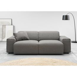 2,5-Sitzer Home Affaire "Glimminge auch in Breitcord, Feincord + Easy care-Bezug", grau, B:214cm H:71cm T:101cm, 100% Polyester, Sofas, besondere Kedern&auml;hte, Zierkissen