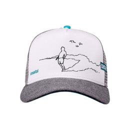 Trucker Cap COASTAL "Coastal Trucker Cap HFT Rider", Damen, Gr. onesize, wei&szlig;, 60% Polyester, 40% Baumwolle, bedruckt, Caps