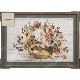 Bild mit Rahmen Laura Ashley "Rosemore", bunt (farbe rahmen: braun, farbe bild(er): mehrfarbig), B:70cm H:50cm, Bilder, Bild Rosemore 50x70 cm