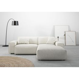Ecksofa Home Affaire "Glimminge L-Form auch in Breitcord, Feincord + Easy care-Bezug", wei&szlig;, B:234cm H:71cm T:191cm, 96% Polyester, 4% Polyacryl, Sofas, Ecksofa, Breite 234, Zierkissen