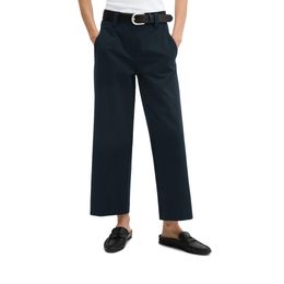 Marc O'Polo Chinohose MARC O'POLO "aus stretchigem Organic Cotton-Mix", Damen, Gr. 36, Normalgr&ouml;&szlig;en, blau (thunder blau), Obermaterial: 52% Baumwolle, 40% Polyamid, 8% Elasthan; Futter: 100% Baumwolle, unifarben, weit lang, Hosen Chinohose