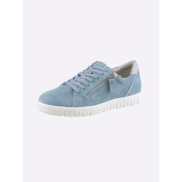 Sneaker Casual Looks, Damen, Gr. 36, hellblau, Veloursleder, Schuhe Sneaker